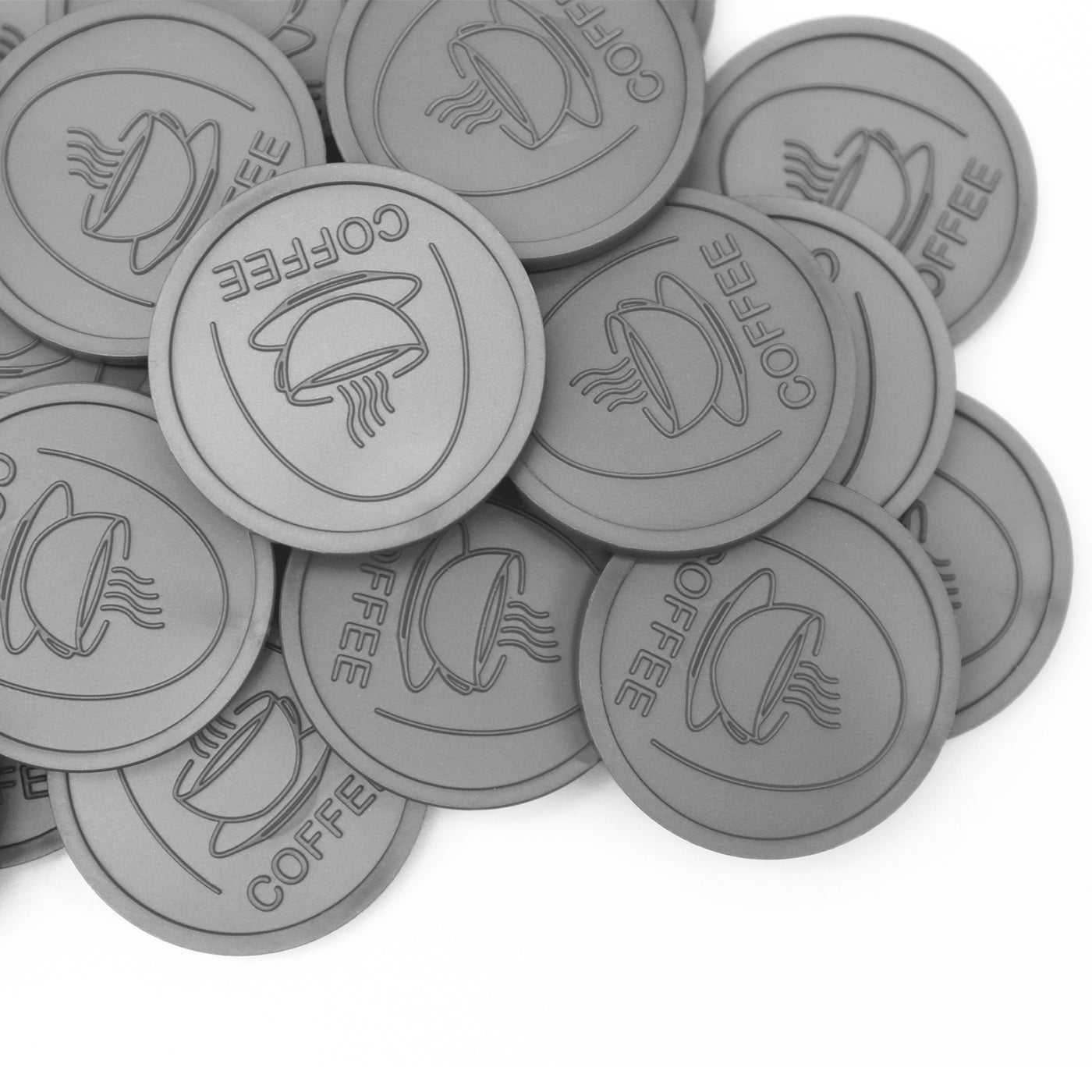 Silver Coffee Drink Tokens | CombiCraft Australia