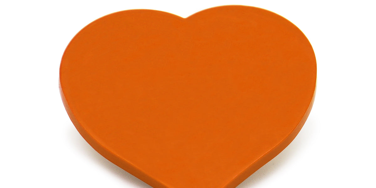 Orange Heart Shaped Tokens | CombiCraft Australia